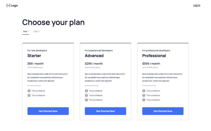 Green Pricing Table for Webflow